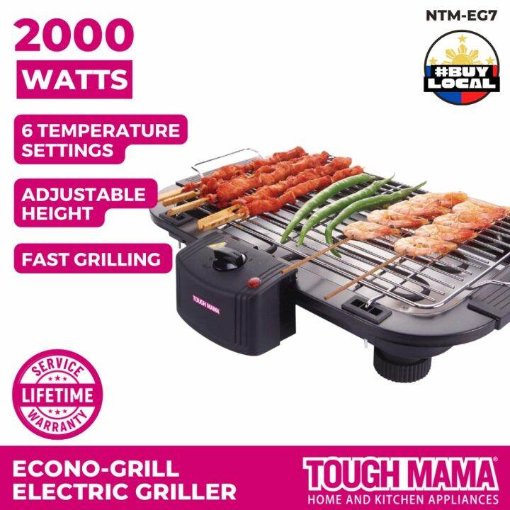 Tough Mama NTM-EG7 Econo-Grill Electric Griller Cool Touch Handles ...