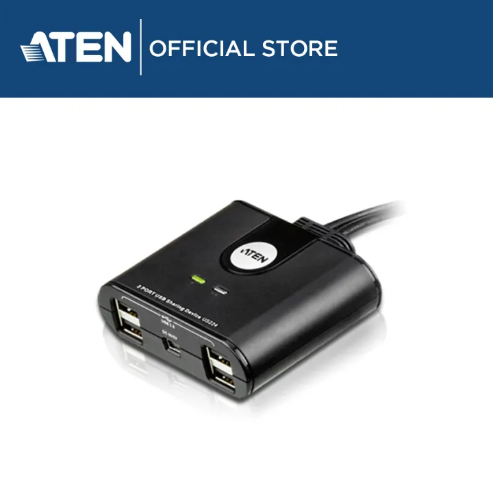 ATEN 2 x 4 USB 2.0 Peripheral Sharing Switch ( US224 ) | Lazada PH