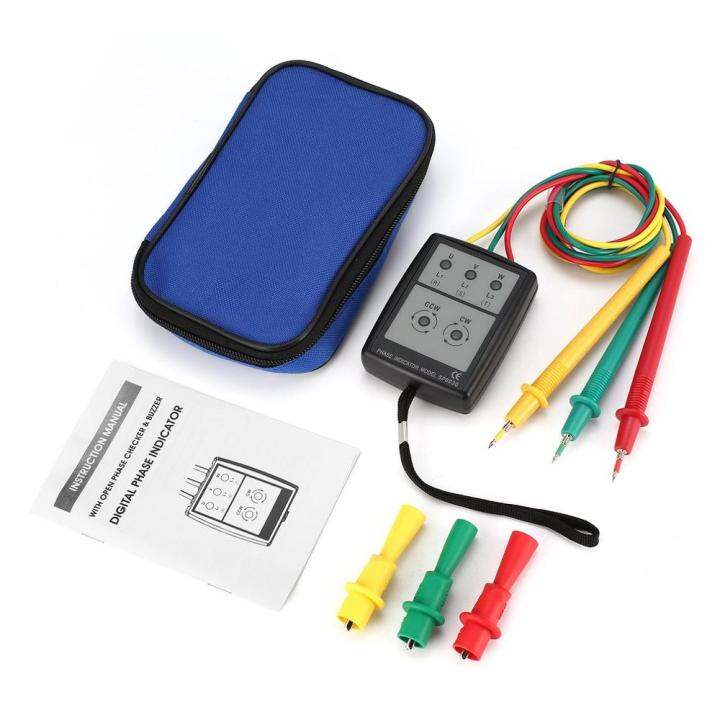 SP8030 3 Phase Rotation Tester Digital Phase Indicator Detector LED ...