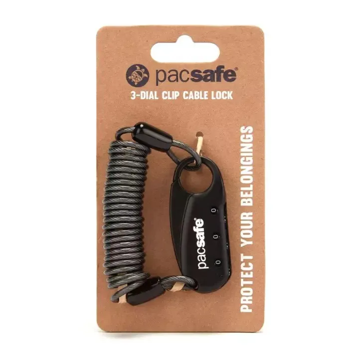Pacsafe 3-dial clip cable lock กุญแจล็อคกันขโมย | Lazada.co.th