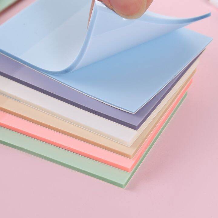 Macaron Colors Transparent Sticky Notes Writing Sticker Note Paper ...