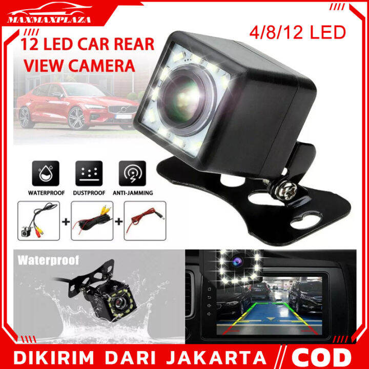 (Dikirim Dari Jakarta)Kamera Spion Mobil Universal 12/8/4 LED, Kamera Mundur Parkir Cadangan ...