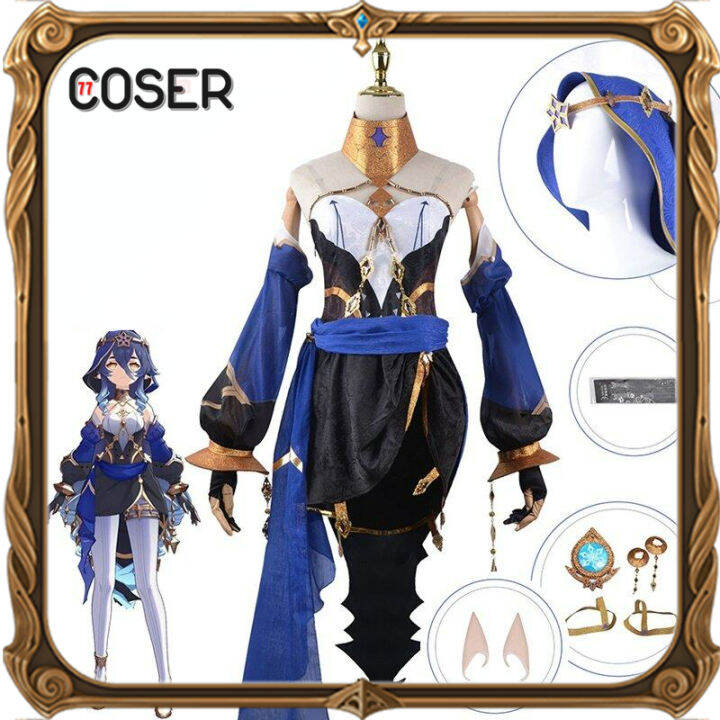 【COSER 77】Genshin Impact Game Layla Cosplay Costume Dress Outfit ...