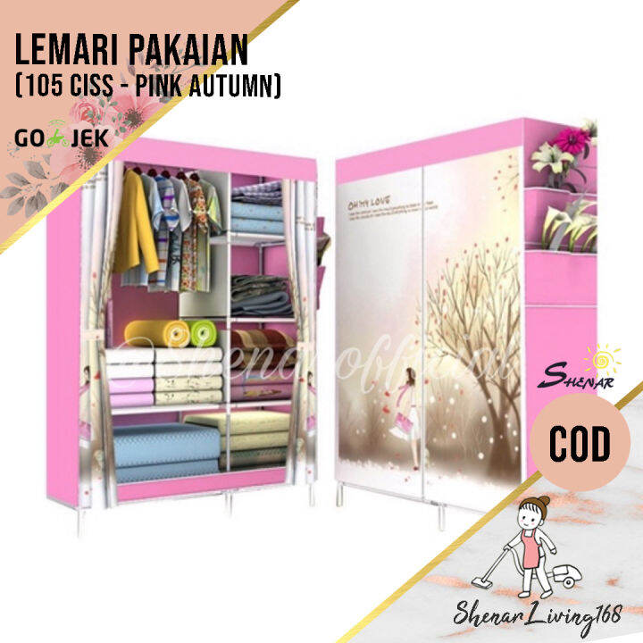 Lemari Portable Lemari Plastik Lemari Pakaian Lemari Multifungsi 105 ...
