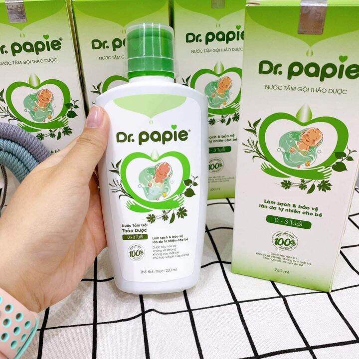 Nước tắm gội thảo dược Dr Papie cho bé từ 0 - 3 tuổi chai 230ml | Lazada.vn