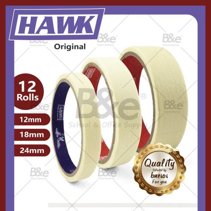 bnesos B&e School Office Supplies Hawk Masking Tape 12mm 18mm 24mm ...