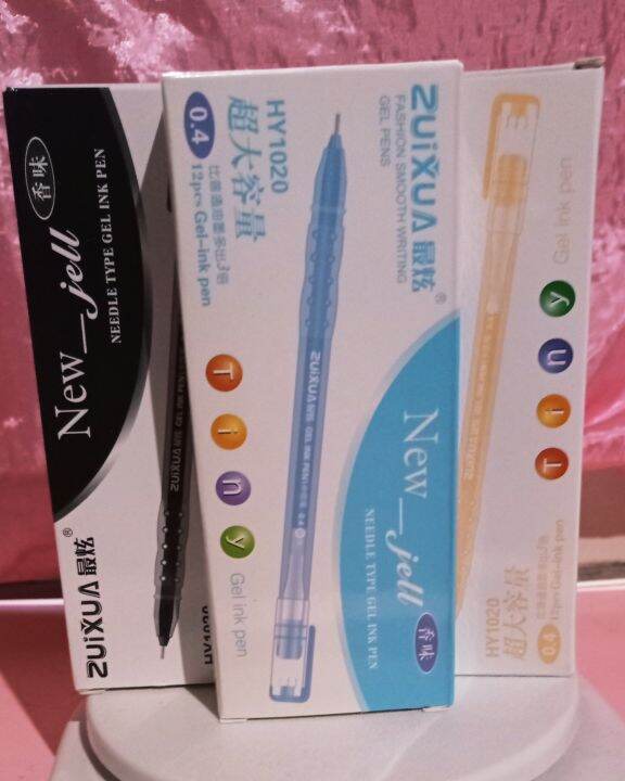 Zuixua Pulpen Gel Pen Gel Merah Biru Hitam 1 Box Isi 12 | Lazada Indonesia