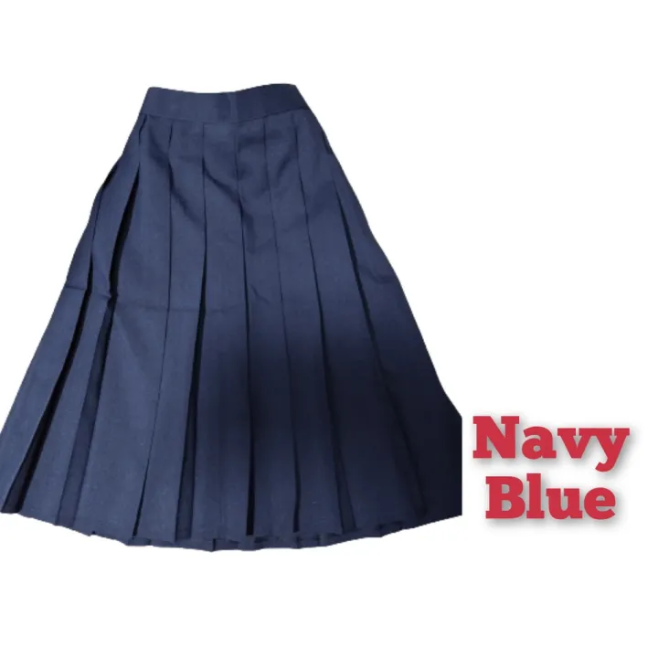 UNIFORM SKIRT// PLAIN COLOR// NAVY BLUE | Lazada PH