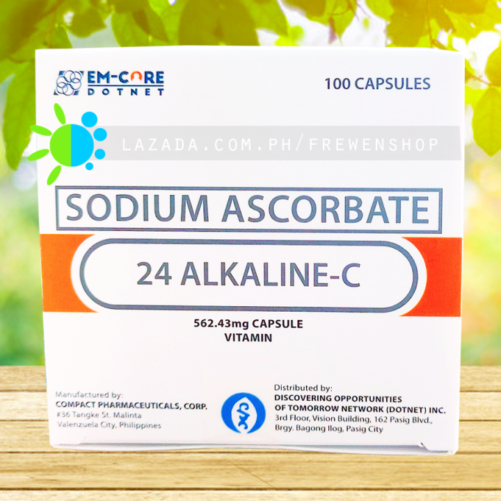 24 ALKALINE C Sodium Ascorbate Vitamin C 500mg x 100 Capsules Non ...