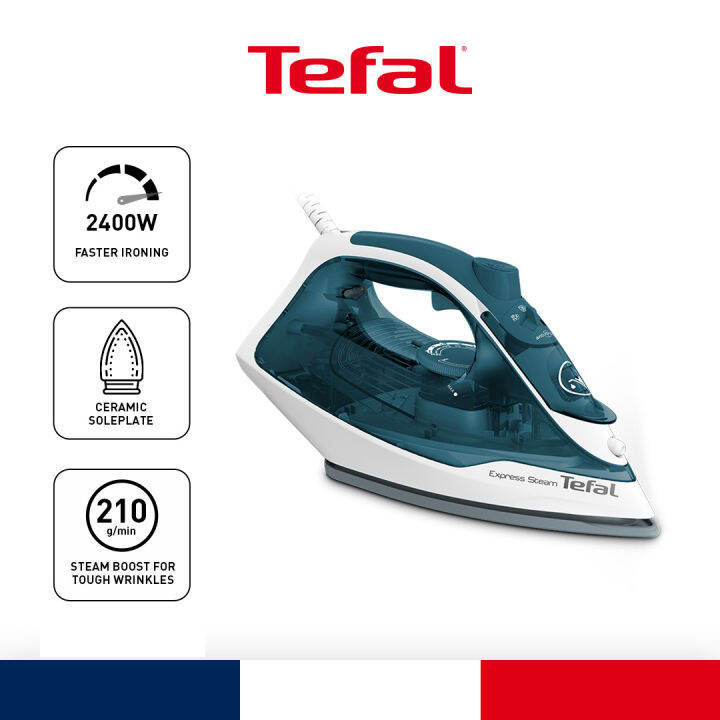 Tefal Express Steam Iron (2400W, 40/210g/min steam output/ boost ...