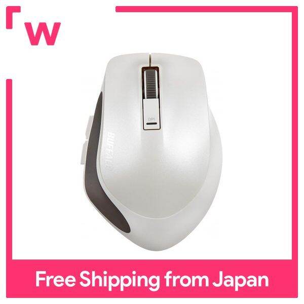 BUFFALO Bluetooth BlueLED Premium Fit Mouse Ukuran M Putih Size ...