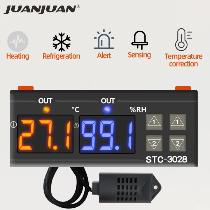 STC-3028 Digital Temperature Humidity Controller Thermostat ...