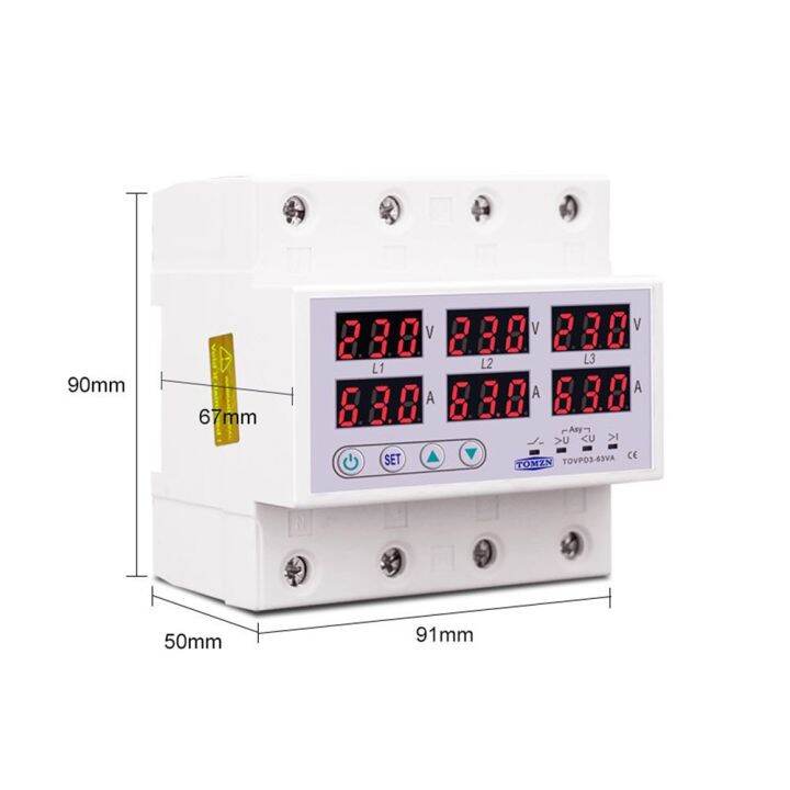 3 Phase Voltage Protection Asymmetrical Protection PC Plastic Voltage ...