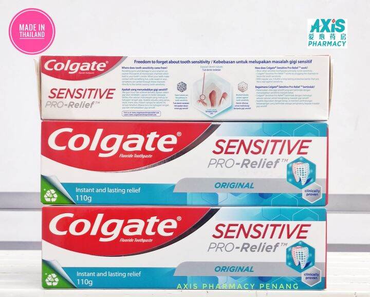 (New Packing) COLGATE SENSITIVE PRO-RELIEF ORIGINAL 110g x 3 BOX TOOTHPASTE Exp: 09/2026 | Lazada