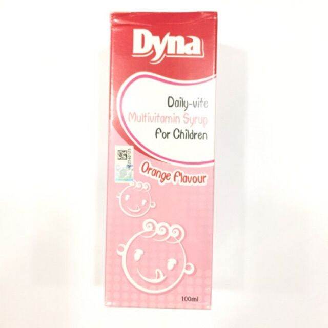 DYNA DAILY-VITE MULTIVITAMIN SYRUP FOR CHILDREN WITH LYSINE (100ML X ...