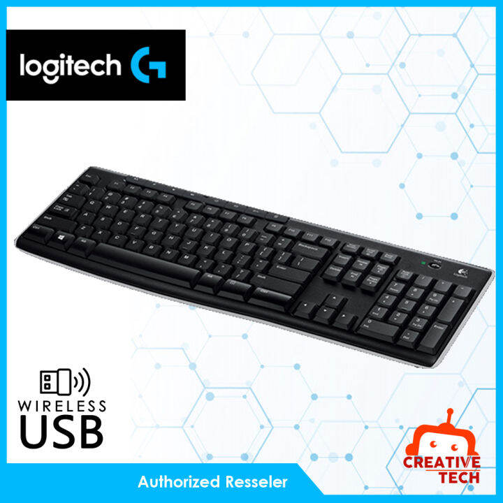 Logitech K270 Wireless USB Keyboard (Full-size, Unifying wireless ...