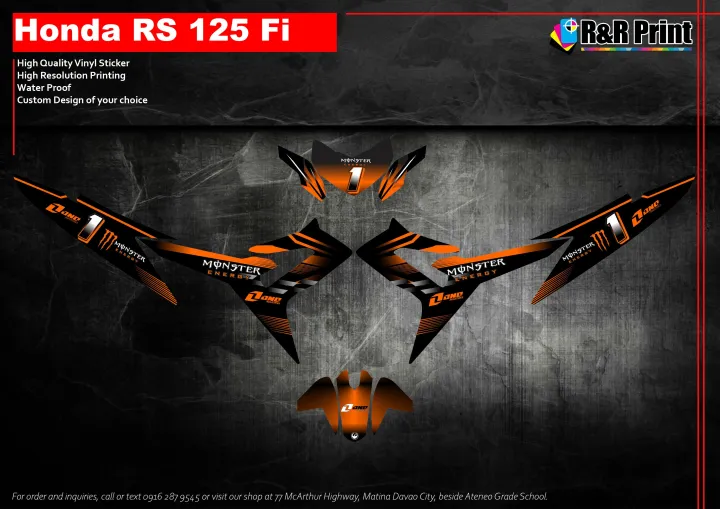 Honda RS 125 Fi Decal Sticker | Lazada PH