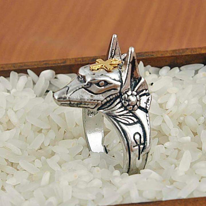 Cincin Kucing Mesir Kuno / Cincin Salib Lambang Mesir Kuno Silver Gold ...