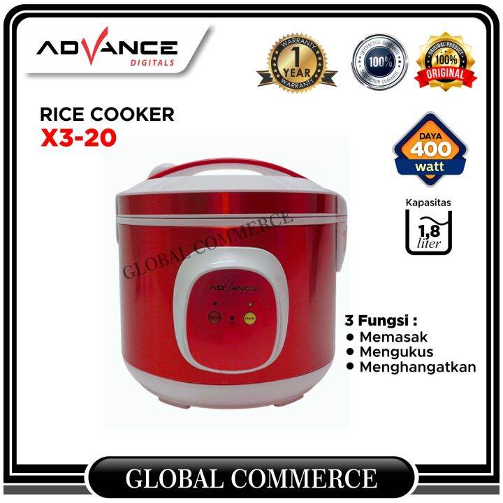 Advance Rice Cooker X3-20 Penanak Nasi Serbaguna 1,8 Liter | Lazada ...