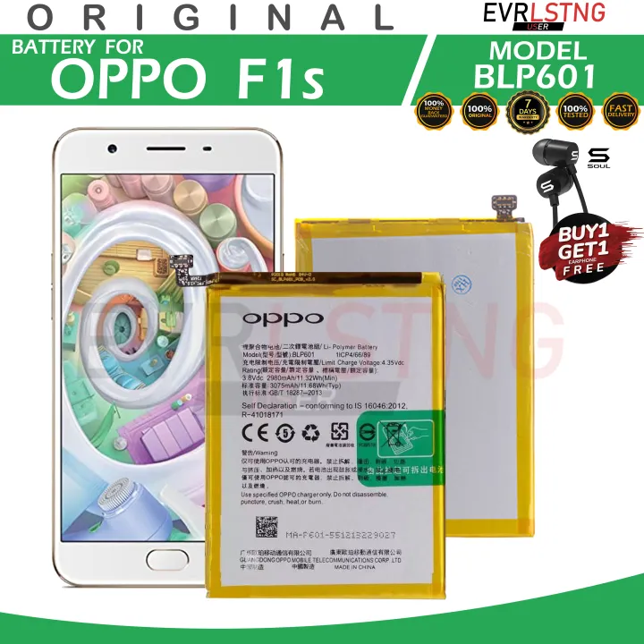 OPPO F1S BATTERY MODEL BLP601 100%ORIGINAL EQUIPMENT MANUFACTURER 3075mAh | Lazada PH