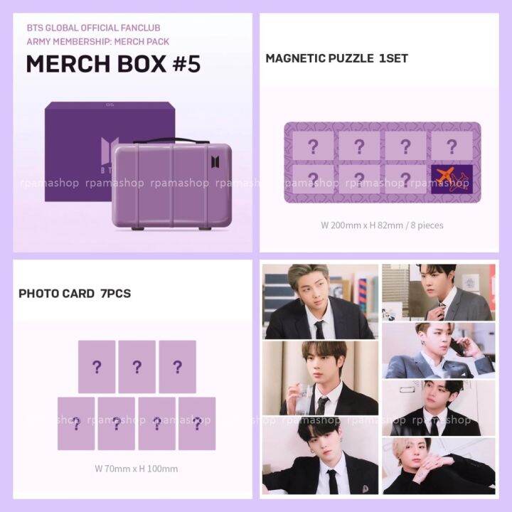 №♦ 🔸พร้อมส่ง มินิ โฟโต้การ์ด💯 BTS : Merch Box 5 | Lazada.co.th