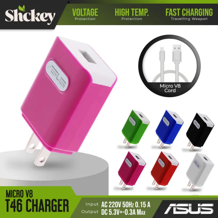 SHCKEY Asus (T46) 2.1A 2in1 Quick Charger For Android Micro V8 | Type C ...