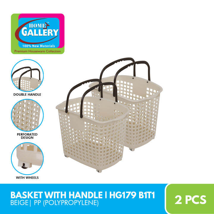 Home Gallery Laundry Basket With Handle B1T1 / 1 PC | PP (Polypropylene) | Dirty Clothes Basket ...