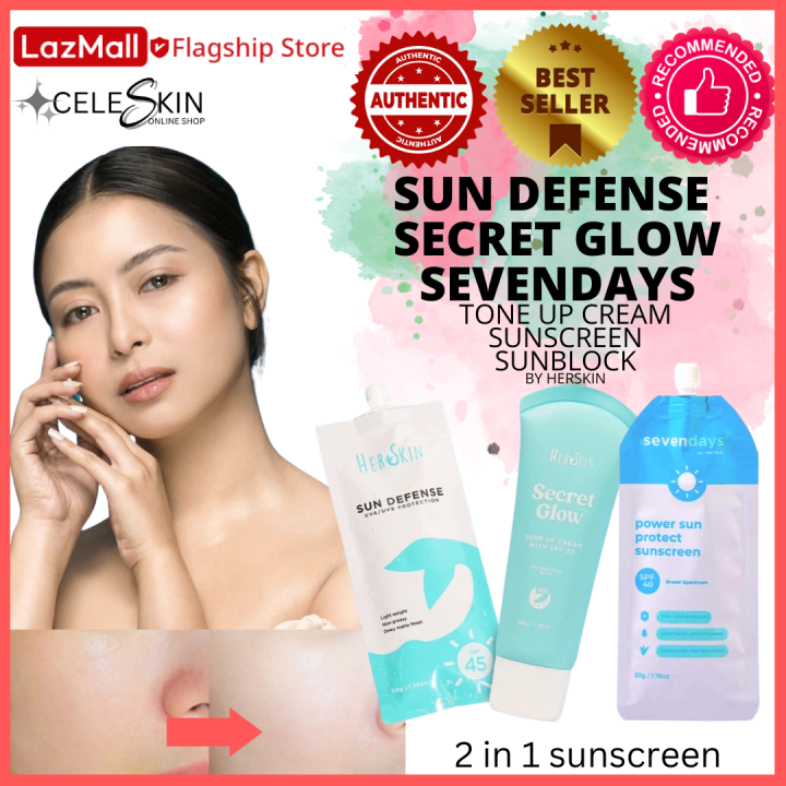 [🔥🔥 ORIGINAL HER SKIN SUNSCREEN secret glowTone Up Cream , sevendays ...