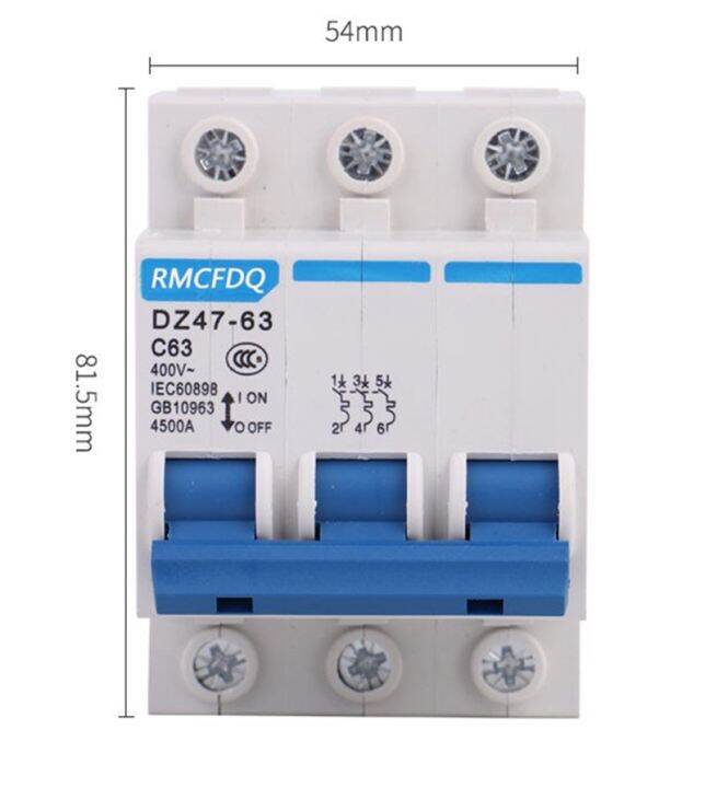 DZ47 63 C45N 3 pole 6A/10A/16A/20A/25A/32A/40A/50A/63A C type mini circuit breaker mcb | Lazada PH