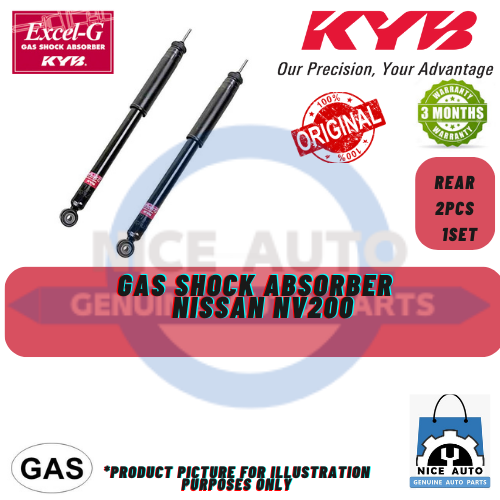 NISSAN NV200 (REAR 2PCS) 100% ORIGINAL KAYABA (KYB) EXCEL-G GAS SHOCK ...