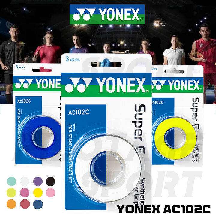 YONEX Badminton Grip Tape AC102 Wet Super Grip Polyurethane Material Anti-slip Absorb Wweat ...