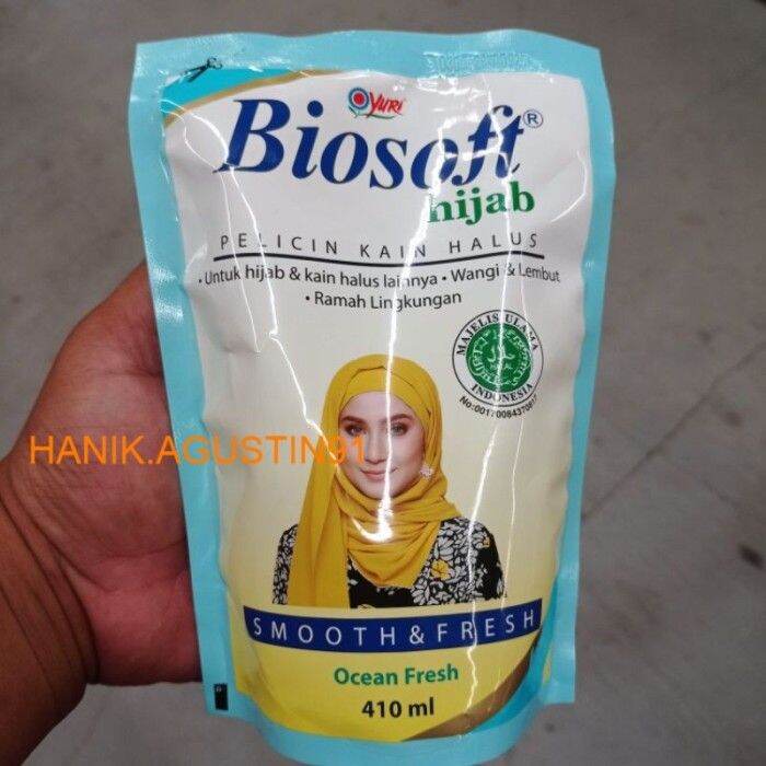 Yuri Biosoft Hijab Pelicin Kain Halus Ocean Fresh 410ml Pouch | Lazada Indonesia