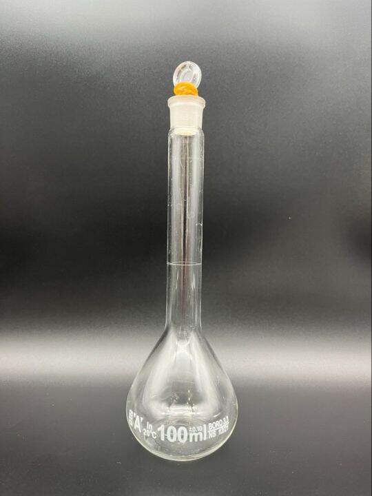 ขวดแก้ว ขวดวัดปริมาตร Volumetric Flask Class A 50,100,250,500,1000 ml ...