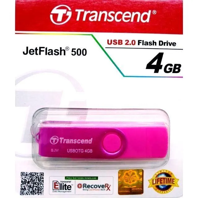 Transcend OTG 4GB USB 2.0 Flash Drive black pen drawing | Lazada PH