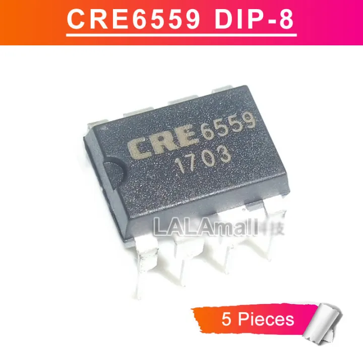 5ชิ้น CRE6559 DIP8 CRE 6559 DIP-8 AC-DC ชิปจัดการพลังงาน IC ใหม่เดิม | Lazada.co.th