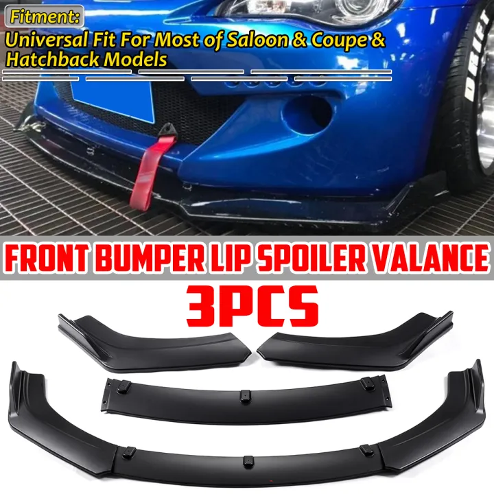 Universal Matte Car Front Bumper Chin Protector Lip Body Spoiler ...