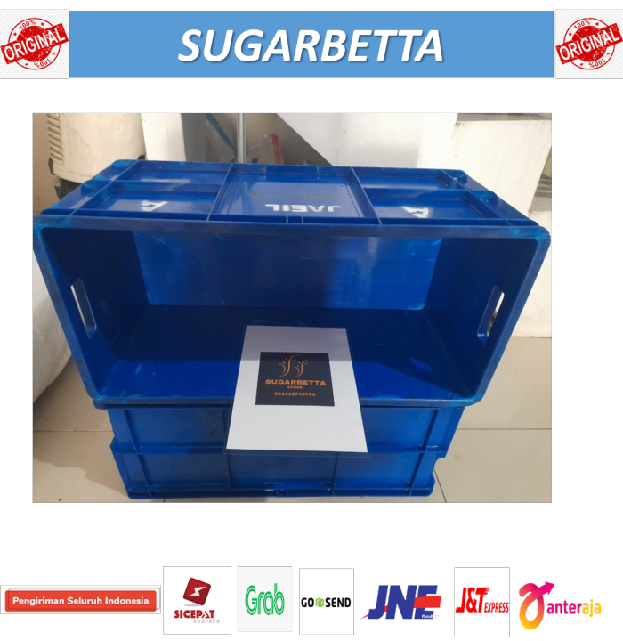 box plastik kotak penyimpanan container industri bekas tipe 6656 ...