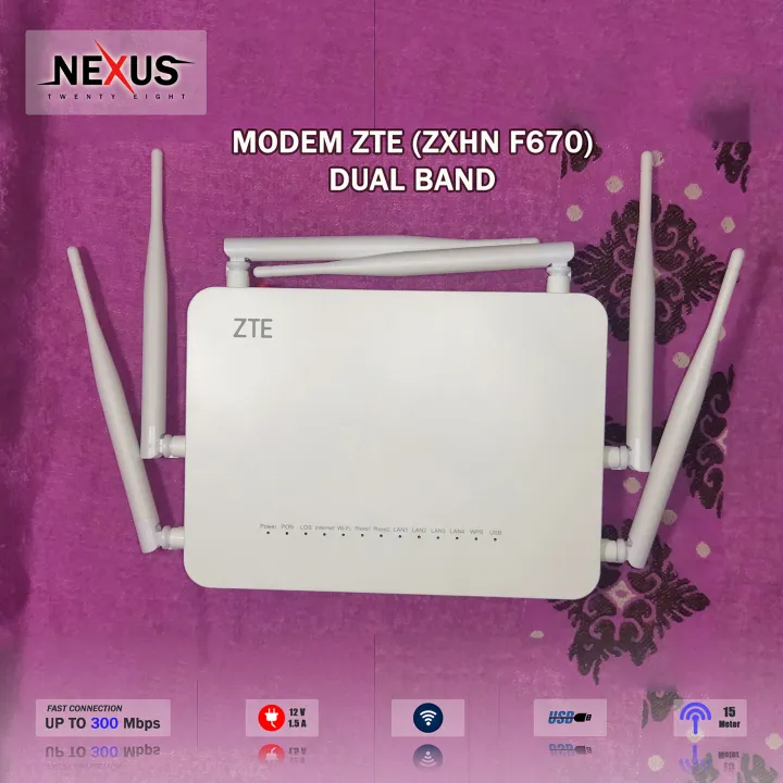 Modem GPON ZTE ZXHN F670 Dual Band 5G | Lazada Indonesia