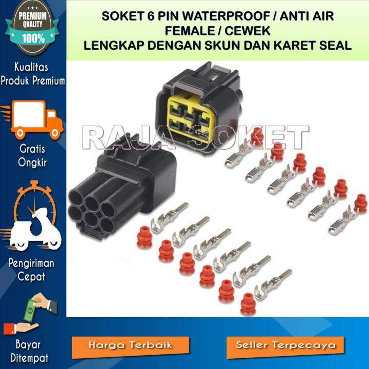 SOKET SOCKET KONEKTOR CONNECTOR CDI 6 PIN FURUKAWA WATERPROOF ANTI AIR ...
