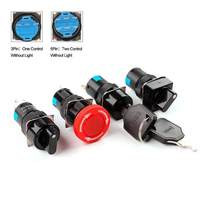 1PCS Knob Rotary Switch 16mm 3/6 position Small Square amp;Round ...