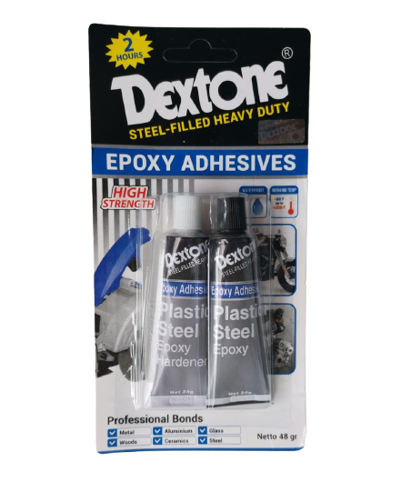 Original Lem Dextone Dexton Plastic Steel Epoxy Adhesive Plastik Besi ...