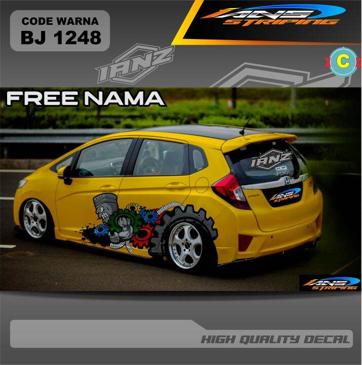 STIKER DECAL MOBIL HONDA BRIO AGYA JAZZ AVANZA YARIS / DECAL STICKER ...