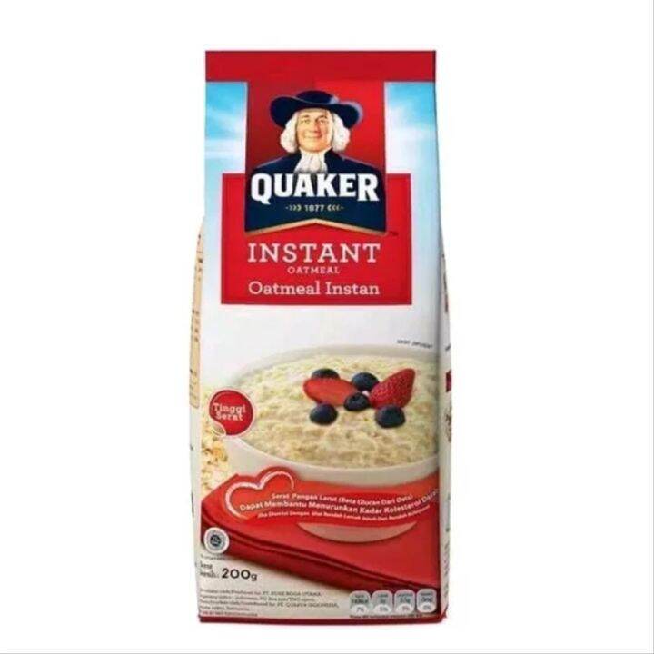 Quaker oatmeal instant merah 200 gram | Lazada Indonesia