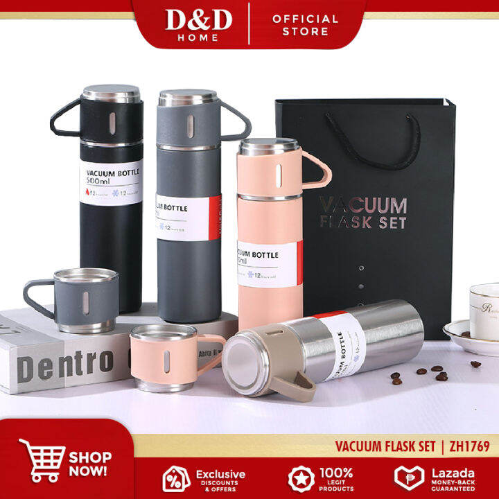 D&D Home | ZH1769 3 in 1 Vacuum Thermo Flask High Quality Stainless ...