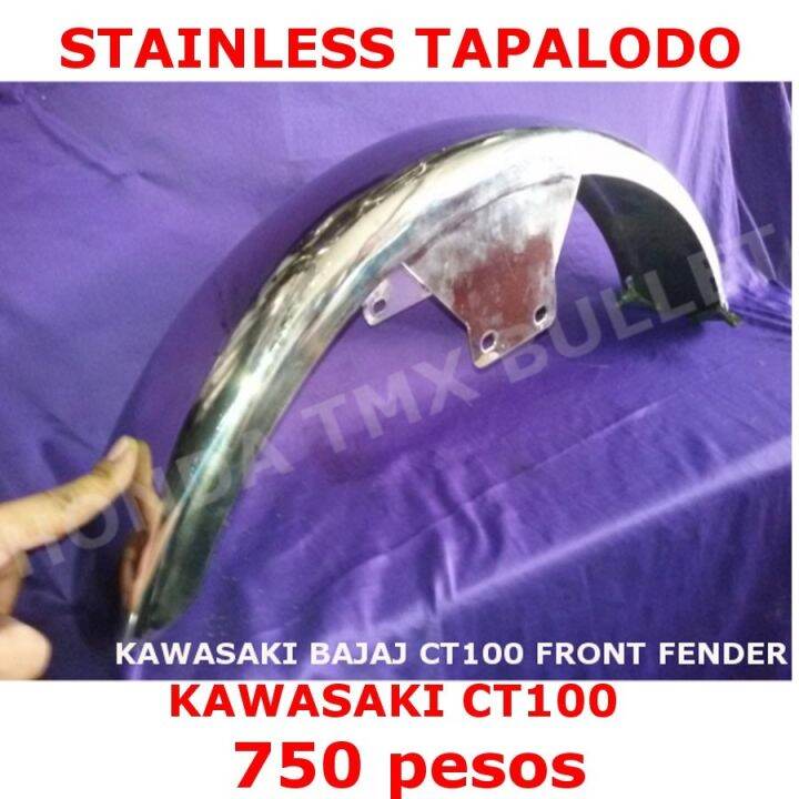 Bajaj CT100 CT100 CT125 CTBOXER 150 Front Fender Tapalodo Stainless ...