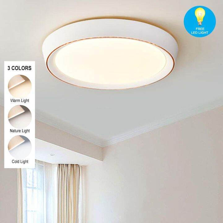 40CM Big Size Ceiling Light Simple Modern Nordic LED Round Engineering ...