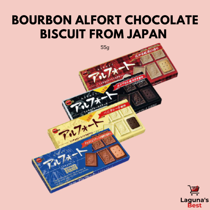 Bourbon Alfort Mini Chocolate & Cocoa Cookie Original Blue – Made in ...
