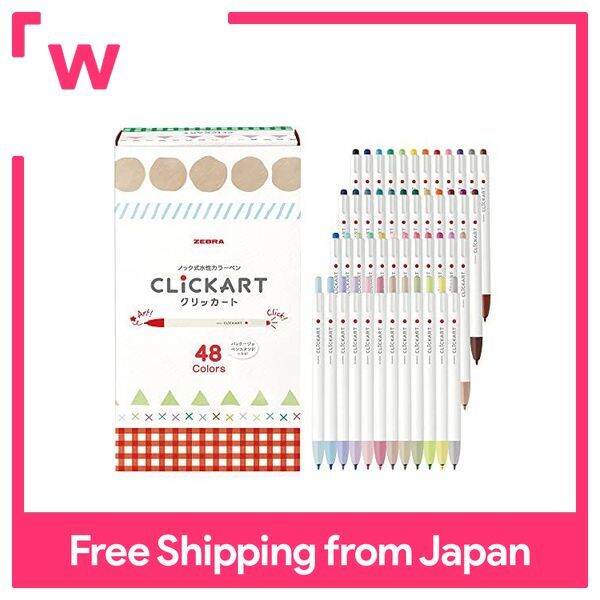 Zebra Water-Based Pen Clickart 48สี WYSS22-48C | Lazada.co.th