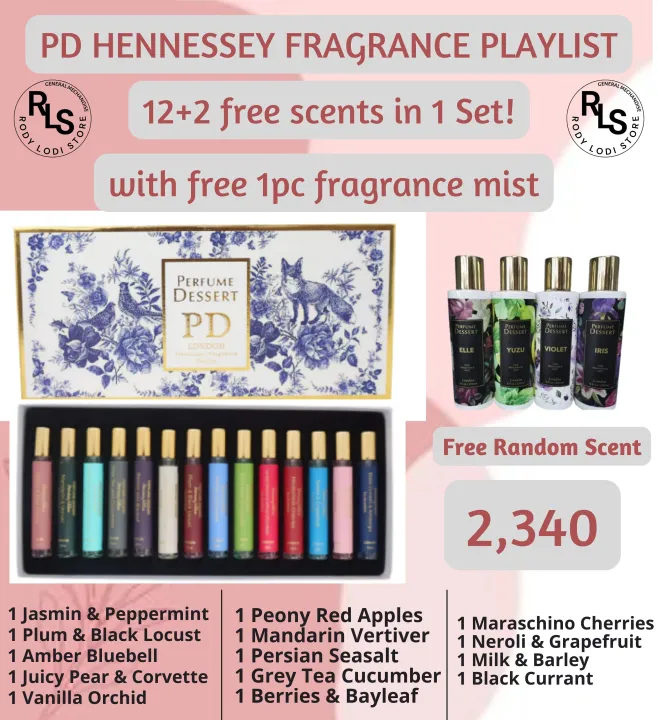 Perfume Dessert Pd Hennessey Fragrance Playlist - 14 Pcs Hennessey 10ml ...