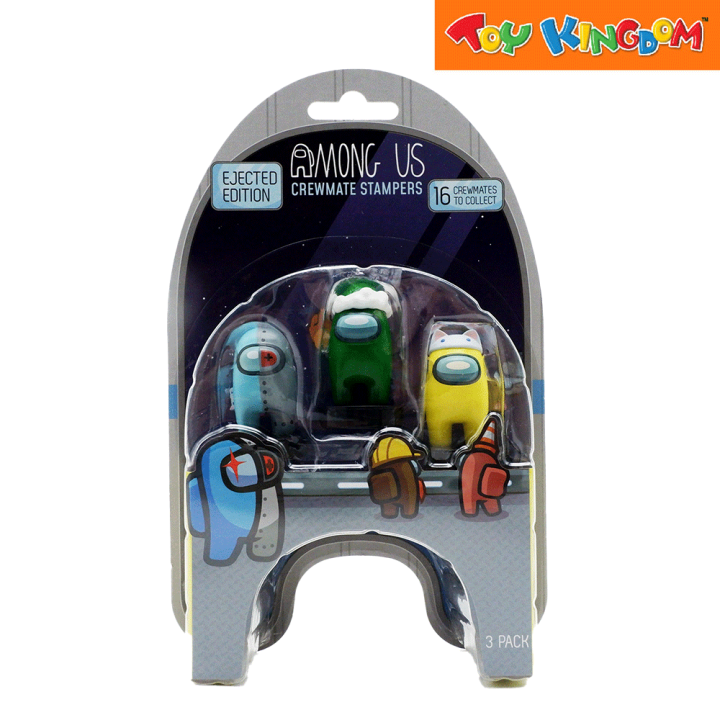 Among us Crewmate Blue Gray, Dark Green and Yellow 3 Pack Stamper Set ...